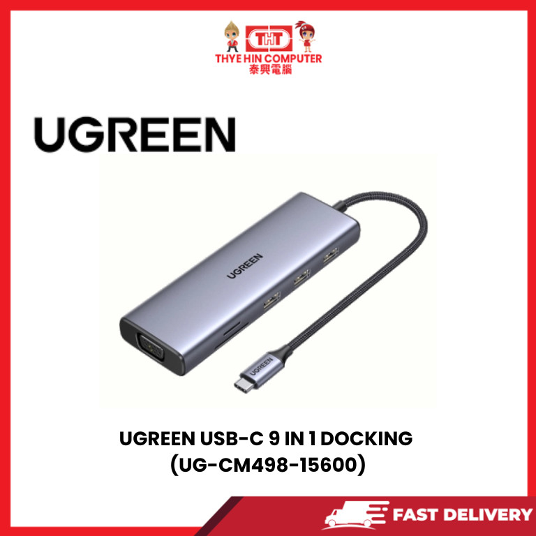 UGREEN USB-C 9 IN 1 DOCKING (UG-CM498-15600) | Shopee Malaysia