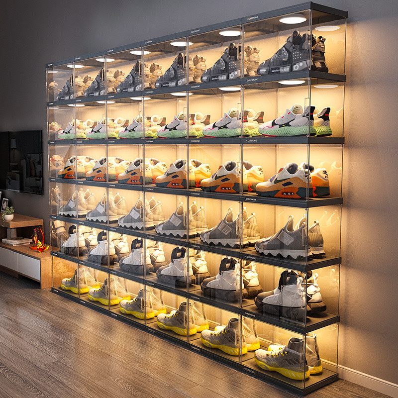 Kotak Kasut AJ Penyimpanan Kasut Penyimpanan Sneaker Lutsinar Anti ...