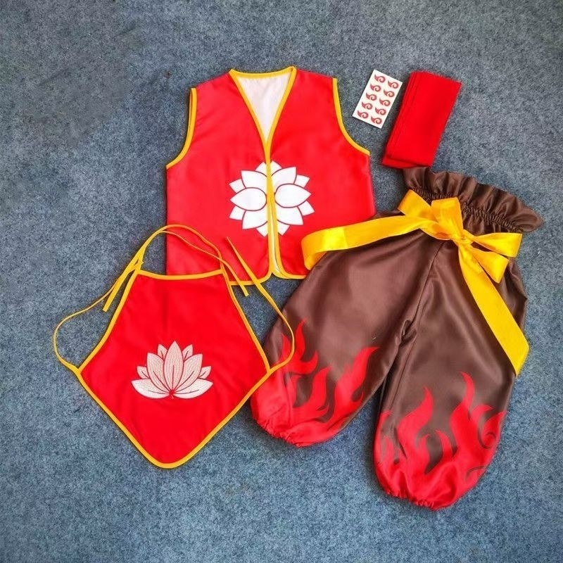 Nezha Descending the World Demon Boys Girls Clothes Show cos Halloween ...