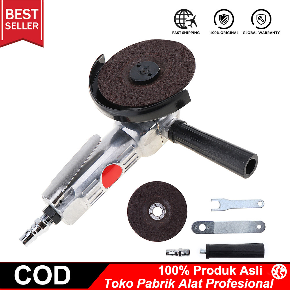 4 Inch Pneumatic Angle Grinder High Speed Air Grinder with Disc ...