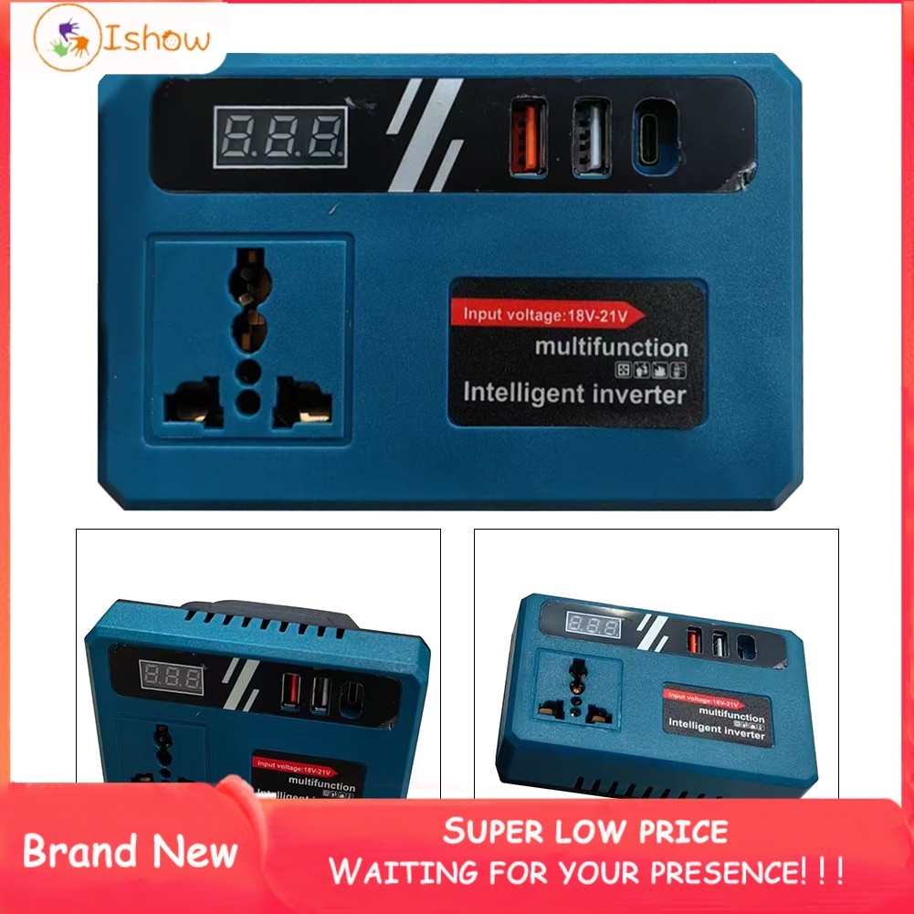 ISHOWMAL ️120W Lithium Battery Inverter DC18V/21V to 220V AC Battery ...