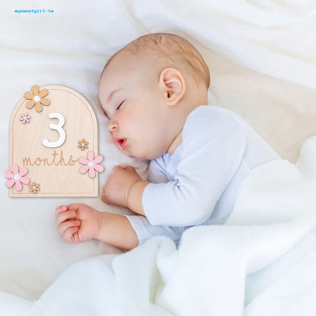 Baby Milestone Cards for Photos Baby Monthly Milestone Cards Wooden ...