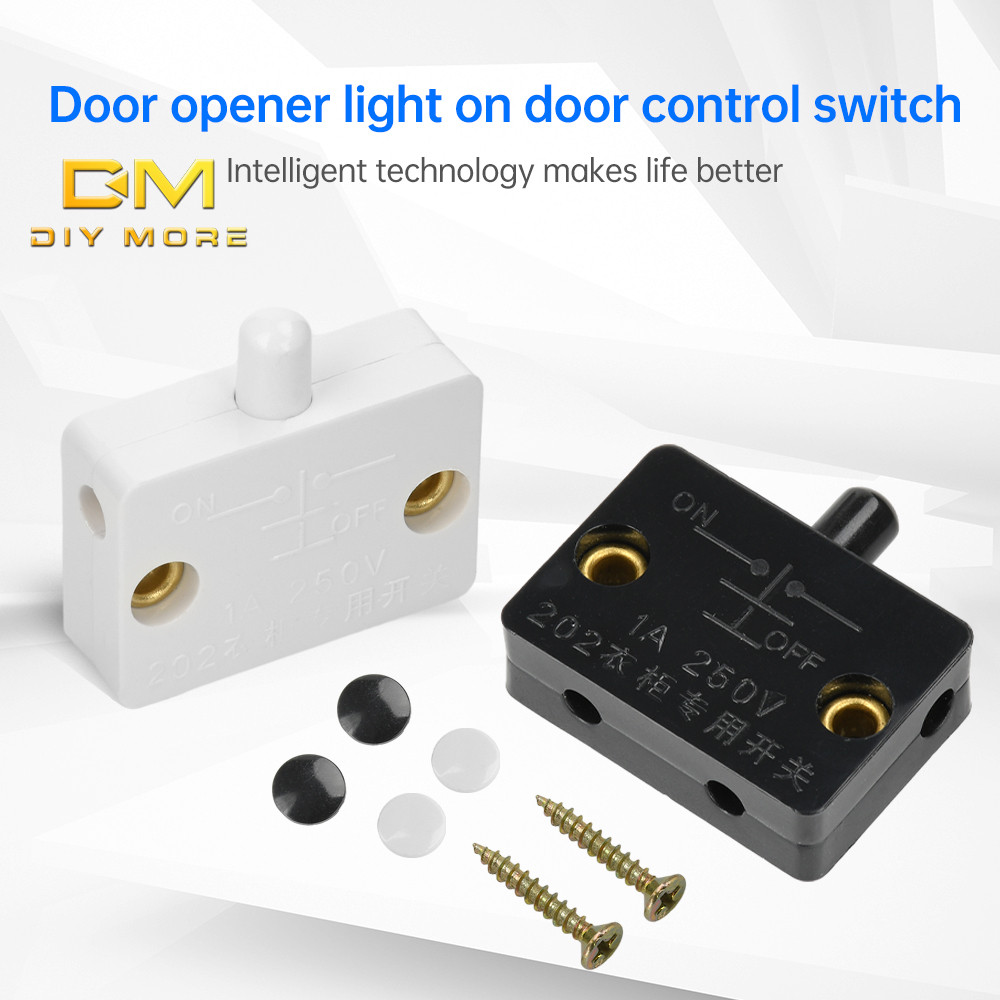 DIYMORE Auto Reset Switch 1A 250V Wardrobe Light Switch Household ...
