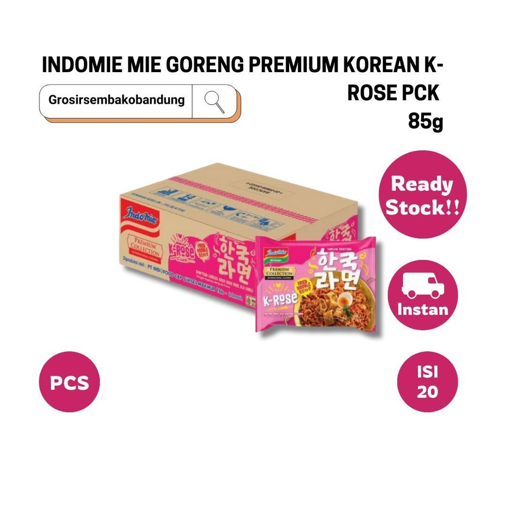 Indomie PREMIUM KOREAN FRIED NOODLES K-ROSE PCK 85g - 1 Box - Bandung City | Shopee Malaysia