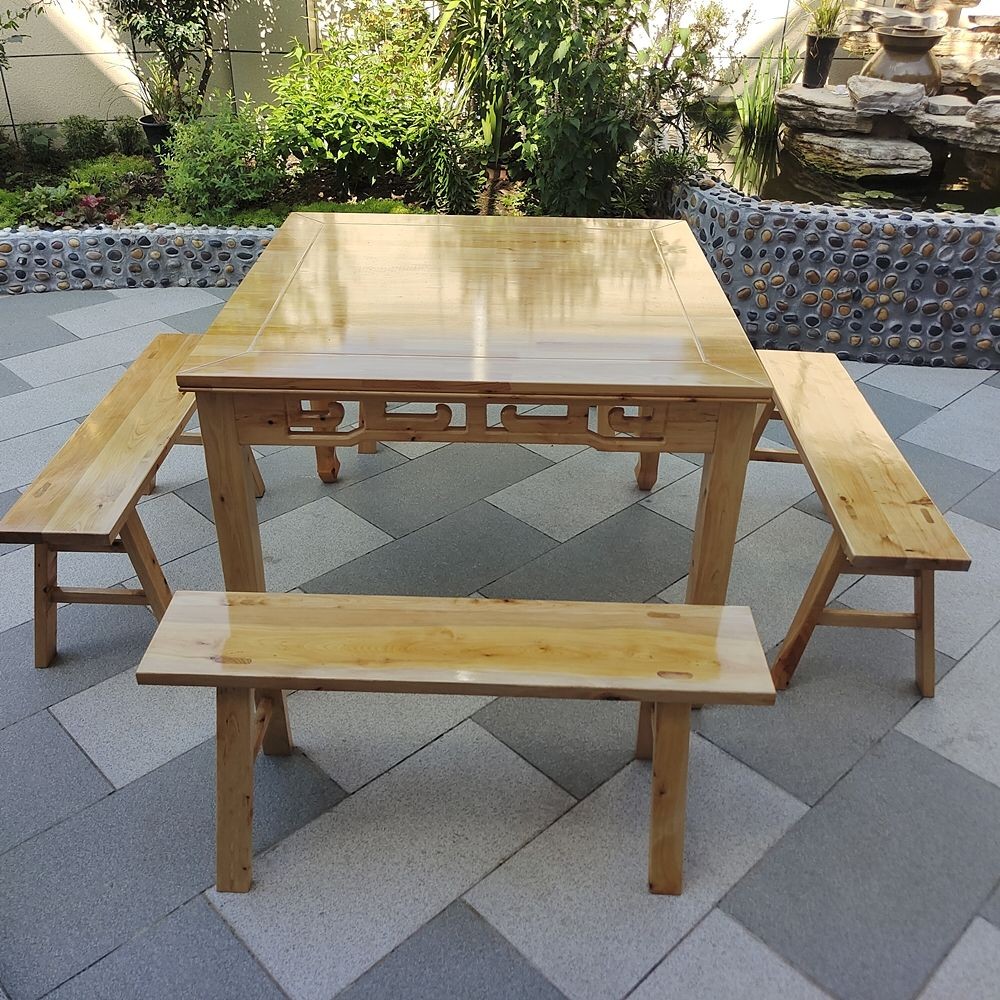 Harga Istimewa Meja Makan Berbentuk Persegi Kayu Pepejal untuk Kegunaan ...