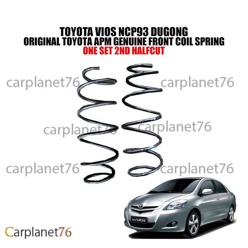 TOYOTA VIOS NCP93 DUGONG ORIGINAL TOYOTA APM GENUINE FRONT COIL SPRING ...