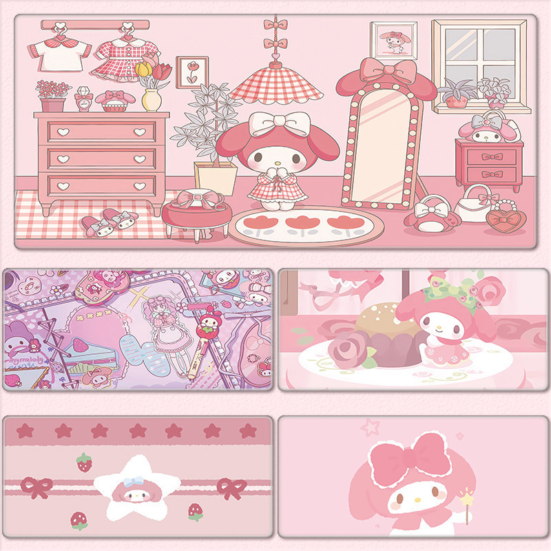 MY MELODY Mouse Pad 60X30CM Pink Girl Cute Cartoon Sanrio Office ...