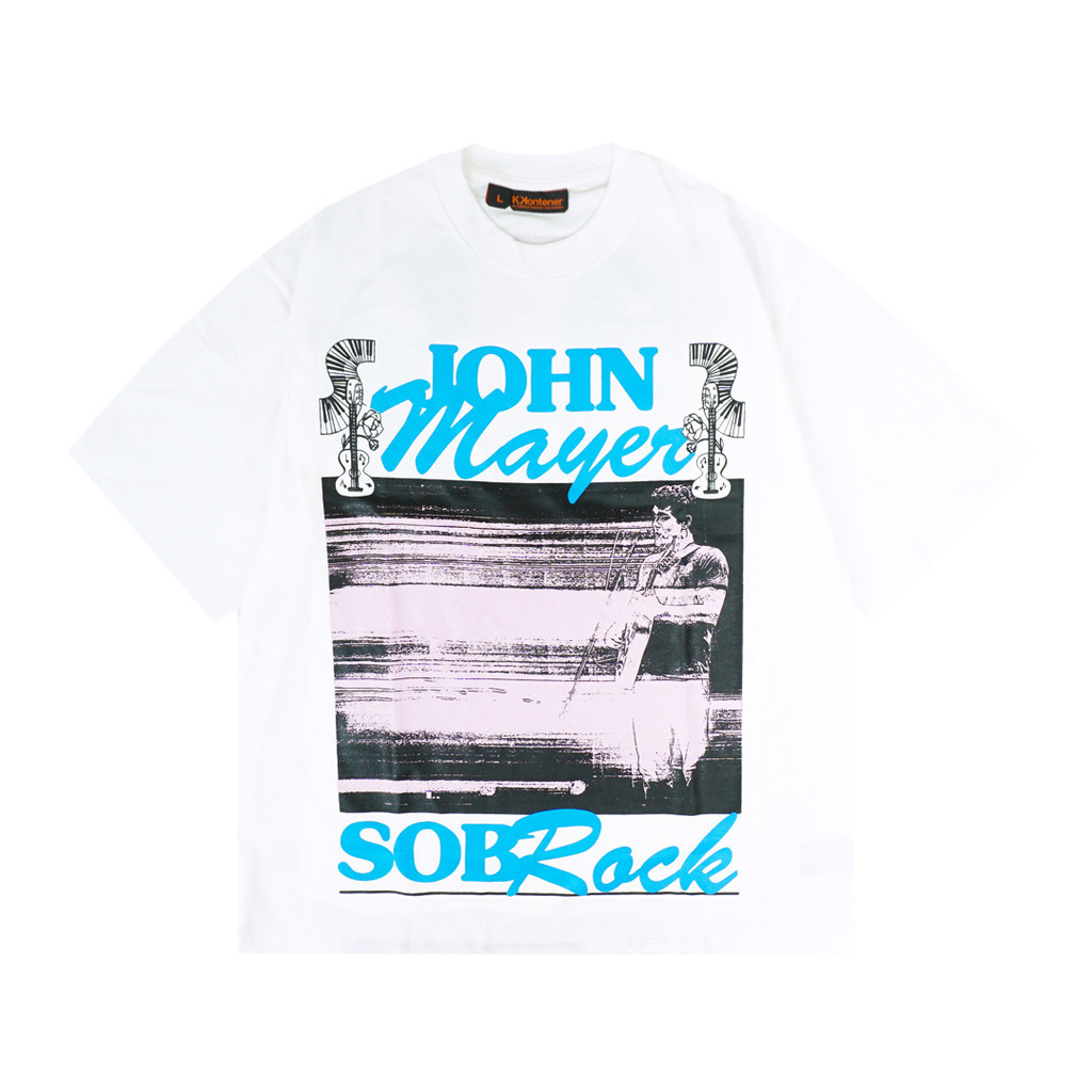 Kkontener JOHN MAYER FIT TSHIRT WHITE | Shopee Malaysia