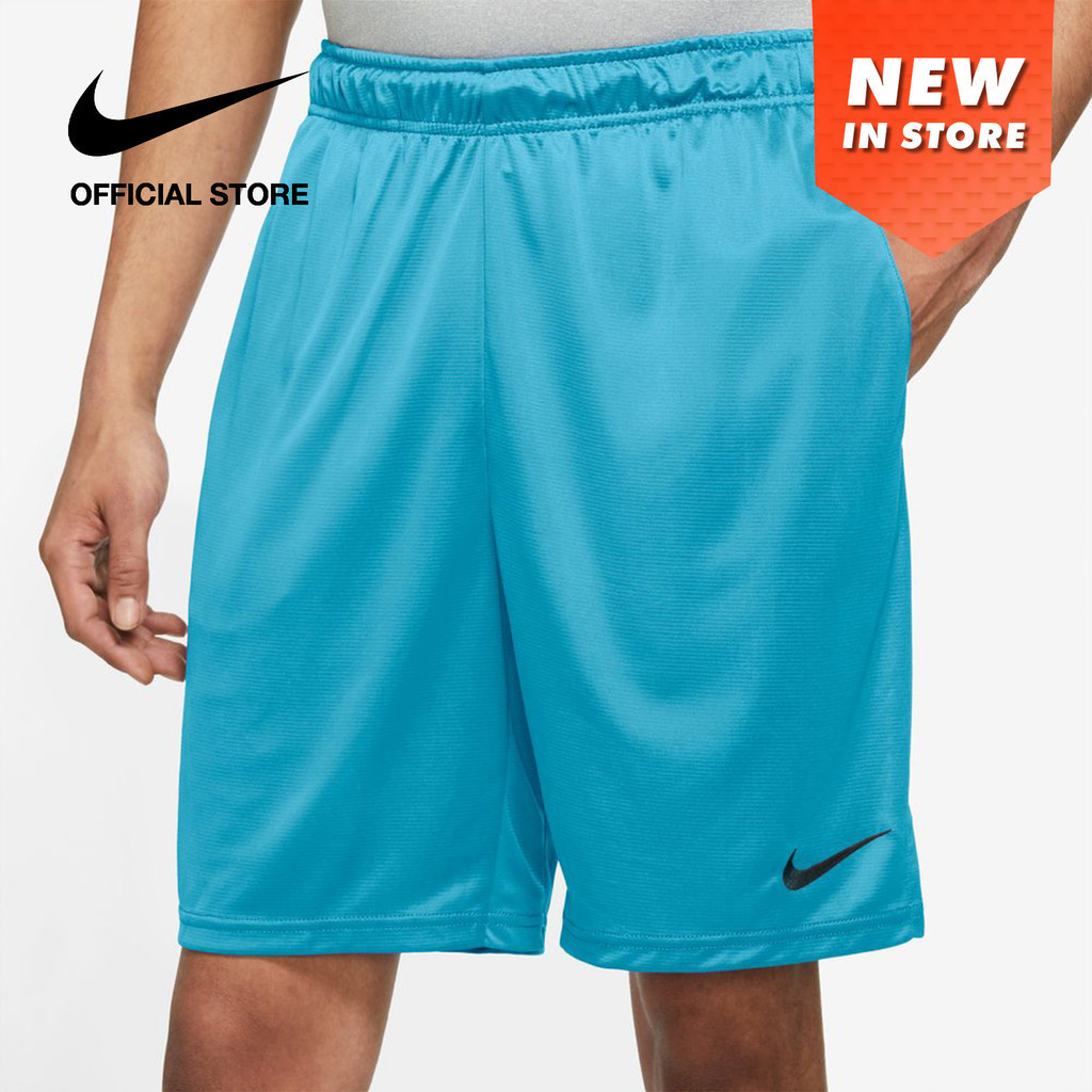Nike Dri-FIT Men's Knit Training Shorts - Baltic Blue | Shopee Malaysia
