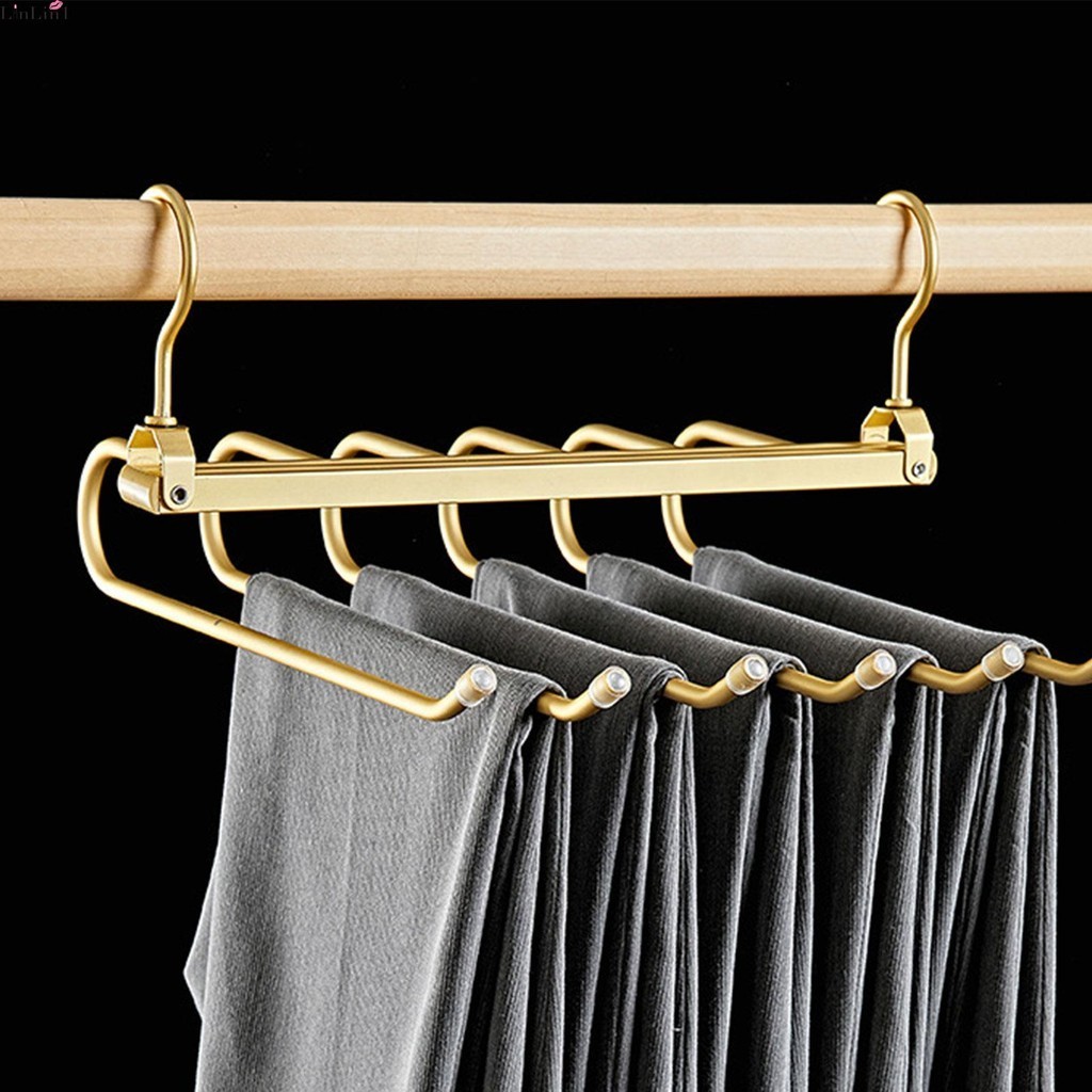 6 Hook Magic Pants Hanger Easy to Install and Remove Racks | Shopee ...