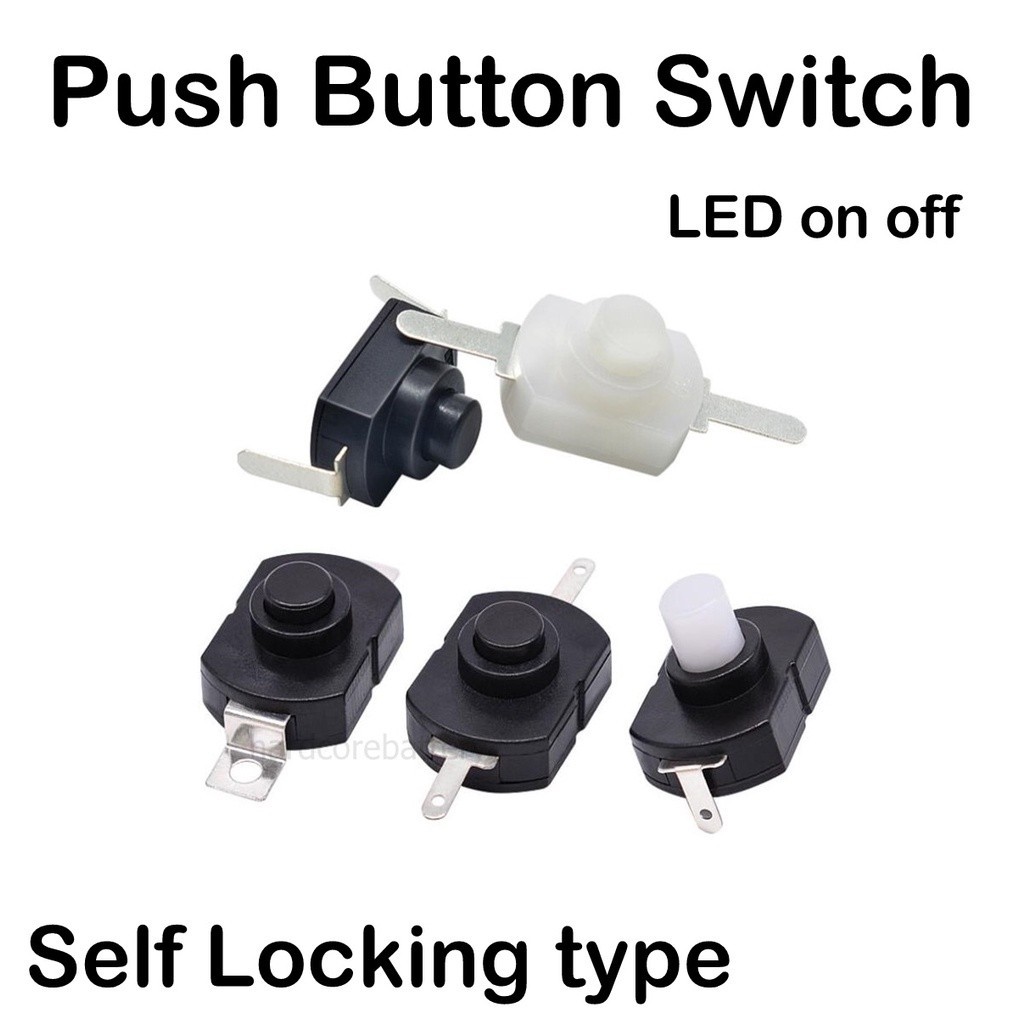 push button self lock Switch 30V 1A flashlight switch Electric Torch ...