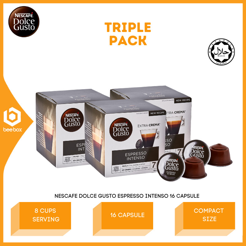 NESCAFÉ Dolce Gusto Espresso Intenso Coffee - NDG-12455032(3PACK ...