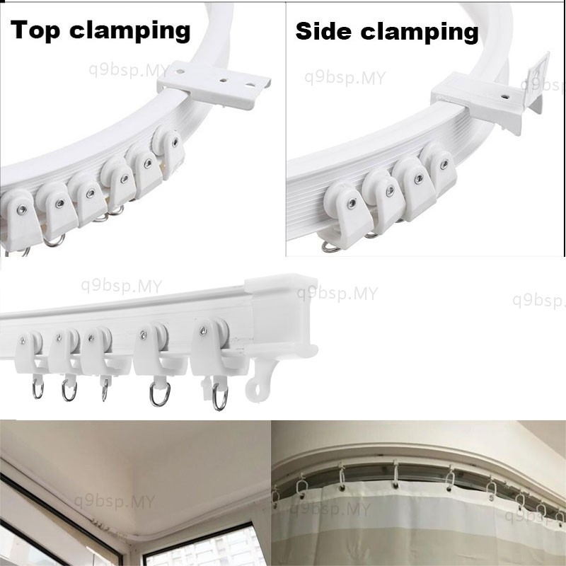 Plastic Curtain Track Rod Rail 2M Flexible Ceiling Mounted Curved ...