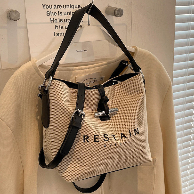 High-end Texture Bag Female Bag 2024 Canvas Crossbody Bag Design Tote ...