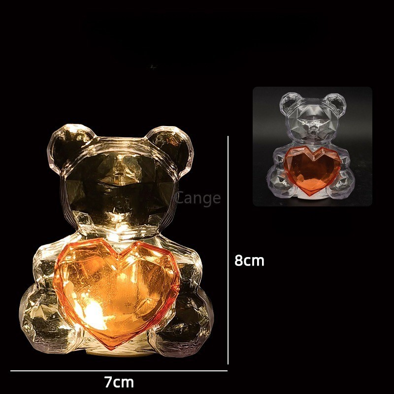 Transparent lighting teddy bear home lighting fixtures ornaments ...