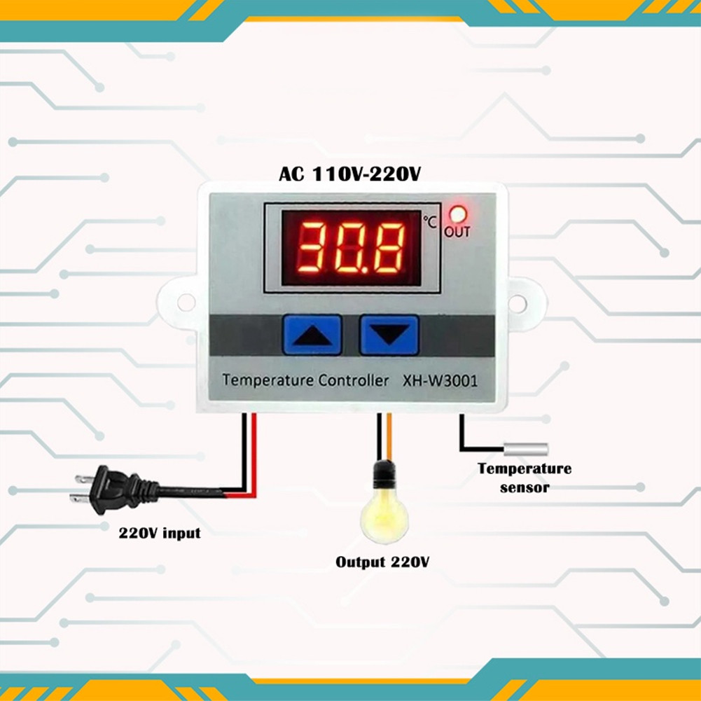 Digital Temperature Controller 110V-220V/1500W 24V 240W Thermostat ...