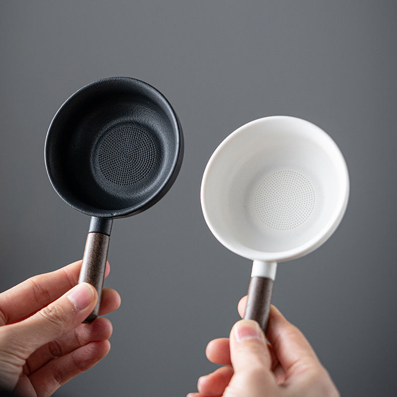 Creative Ebony Handle Tea Drain Integrated Tea Strainer Tea Strainer ...