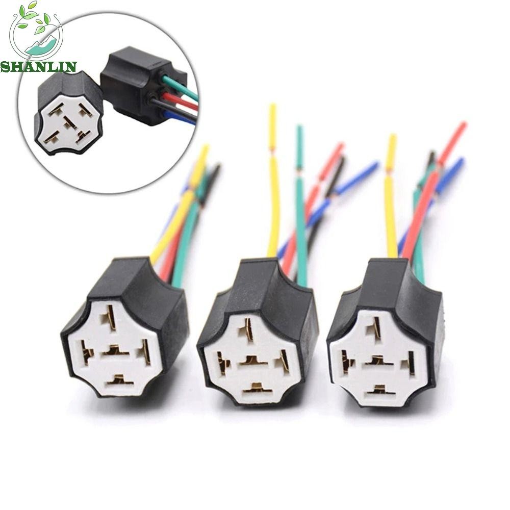SHANLIN Car Relay Holder, 5 hole High Relay With Pins 5 Pins Auto Relay ...