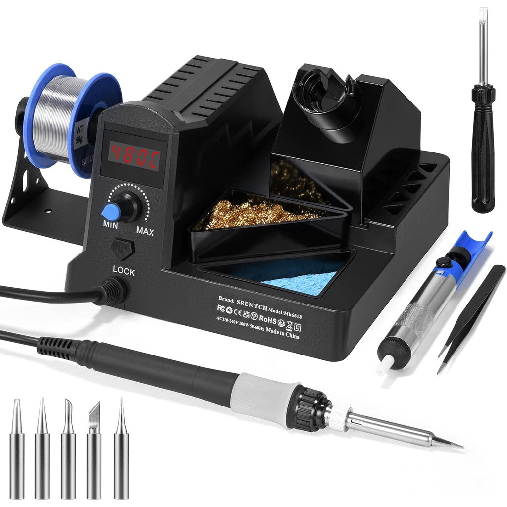 Soldering Station 100W Soldering Iron Set,180°C- 480°C Adjustable ...