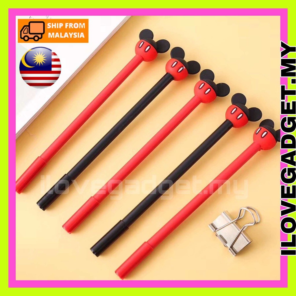 Mickey Minnie 0.5mm Black Colour Gel pen Little Mermaids For Writing ...