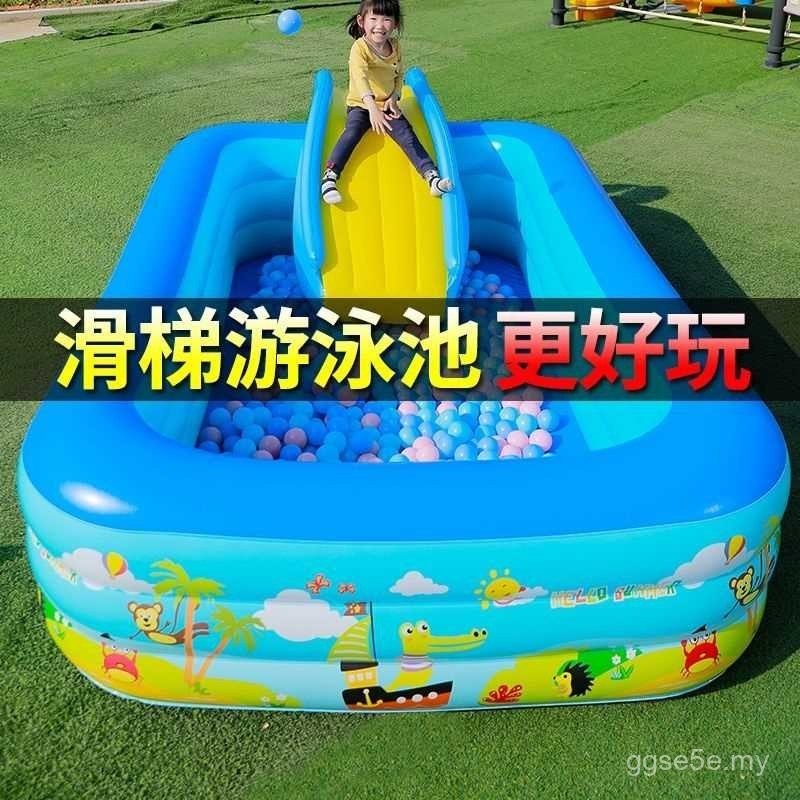 Swimming Pool with Slide Children Inflatable Swimming Pool Oversized ...