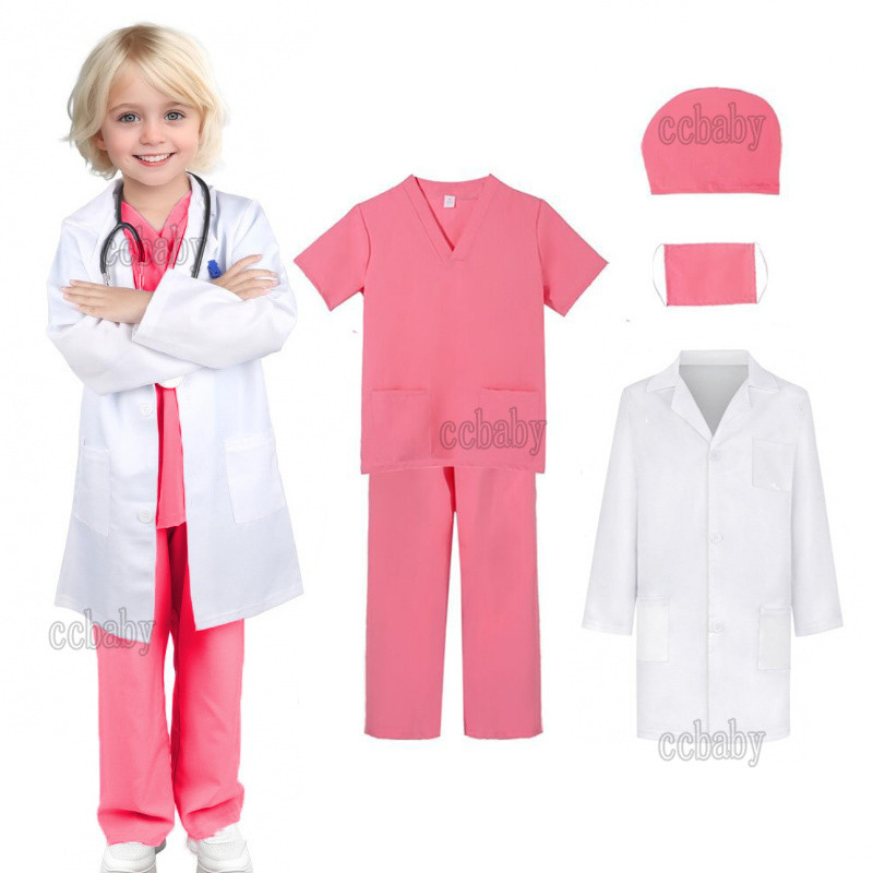 5Pcs Set Career Costume for Kids Girl Boy Halloween Doctor Costume Kids ...
