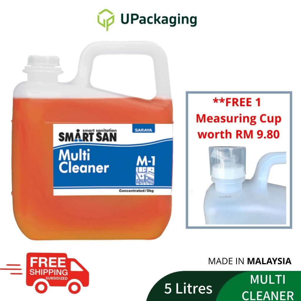 SARAYA M-1 5L Multi Cleaner M1 5 Litres Multi-purpose Cleaning Liquid ...