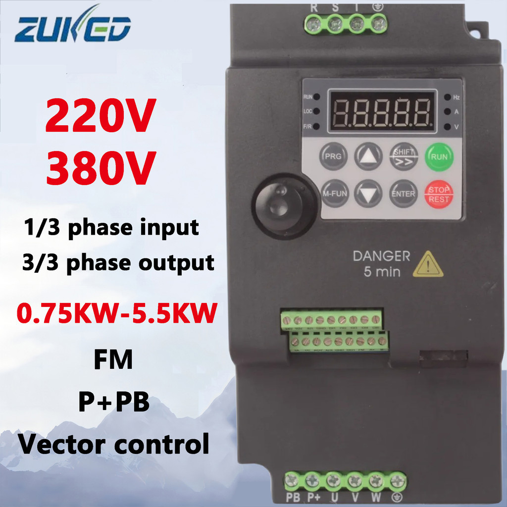 VSD VFD Frequency Inverter 220V 0.75kW (1hp), 1.5kW (2hp) & 2.2kW (3hp), Economical and Simple ...