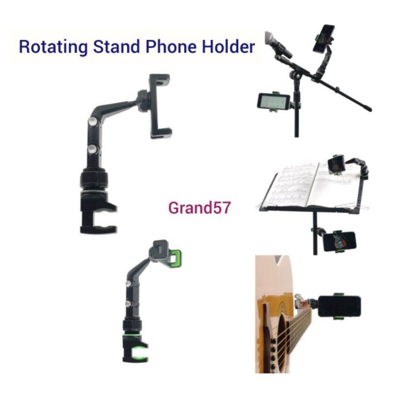 Guitar Mic Stand Phone Holder Bracket Stand Mobile Phone Holder HP ...