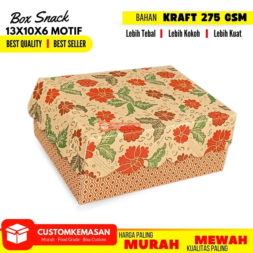 Snack Box 13x10x6 Motif/Cake Box/Fried Chiken Box/Fried Chicken Box ...