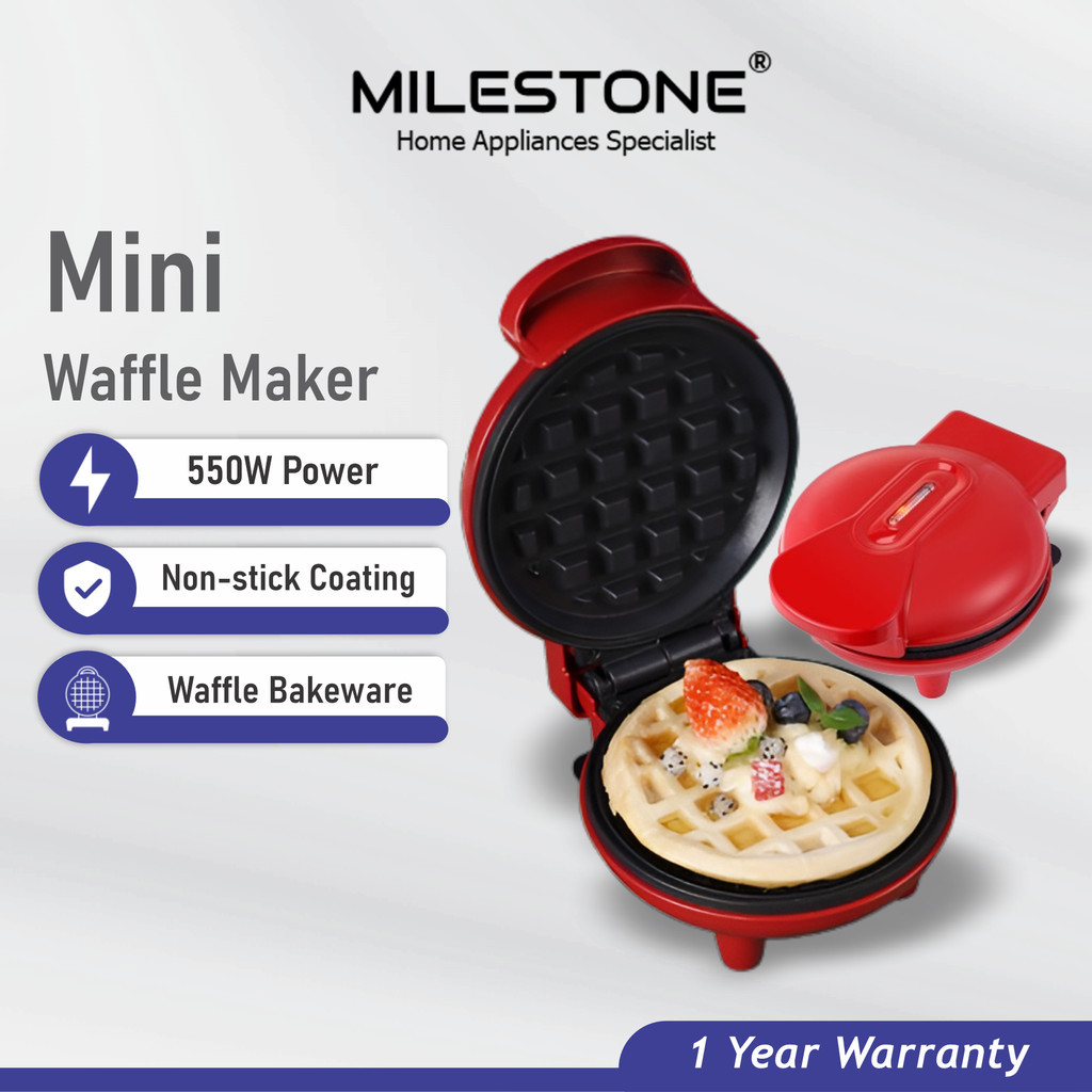 Milestone Electric Mini Waffles Maker Bubble Egg Cake Oven Breakfast ...