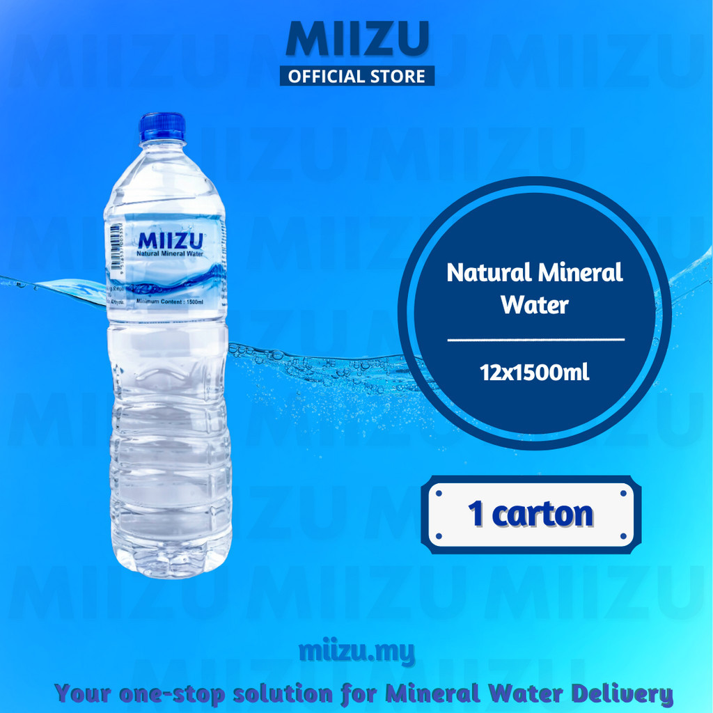 MIIZU Natural Mineral Water 12x1.5L - KL & Klang Valley Only - Fast ...
