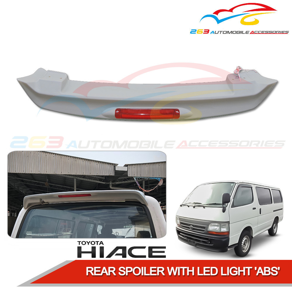TOYOTA HIACE VAN 1998-2000 REAR SPOILER WING WITH LED LIGHT 'ABS' (GREY ...