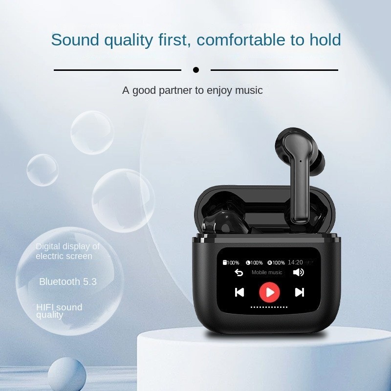 earphone Bluetooth Touch screen new T68PRO noise reduction 2024 sports ...