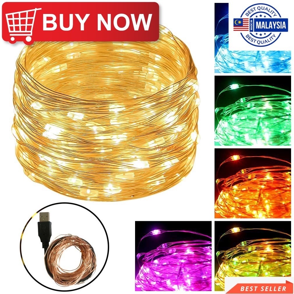 MH 10M 5M 3M 2M USB Powered Copper Wire Starry Fairy Lights Waterproof ...