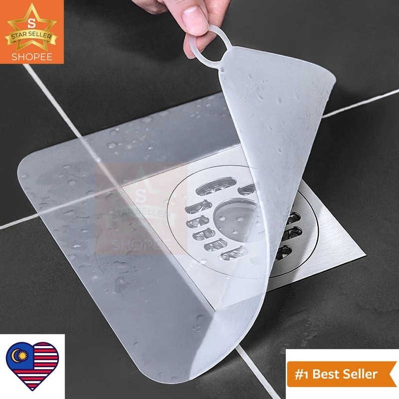 (MW)1PC 15*15cm Thicken Silicone Floor Drain Mat / Bathroom Deodorant ...