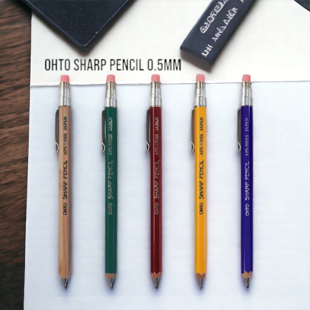 Made In Japan OHTO Wooden Shaft Mini Mechanical Pencil 0.5mm With Clip ...