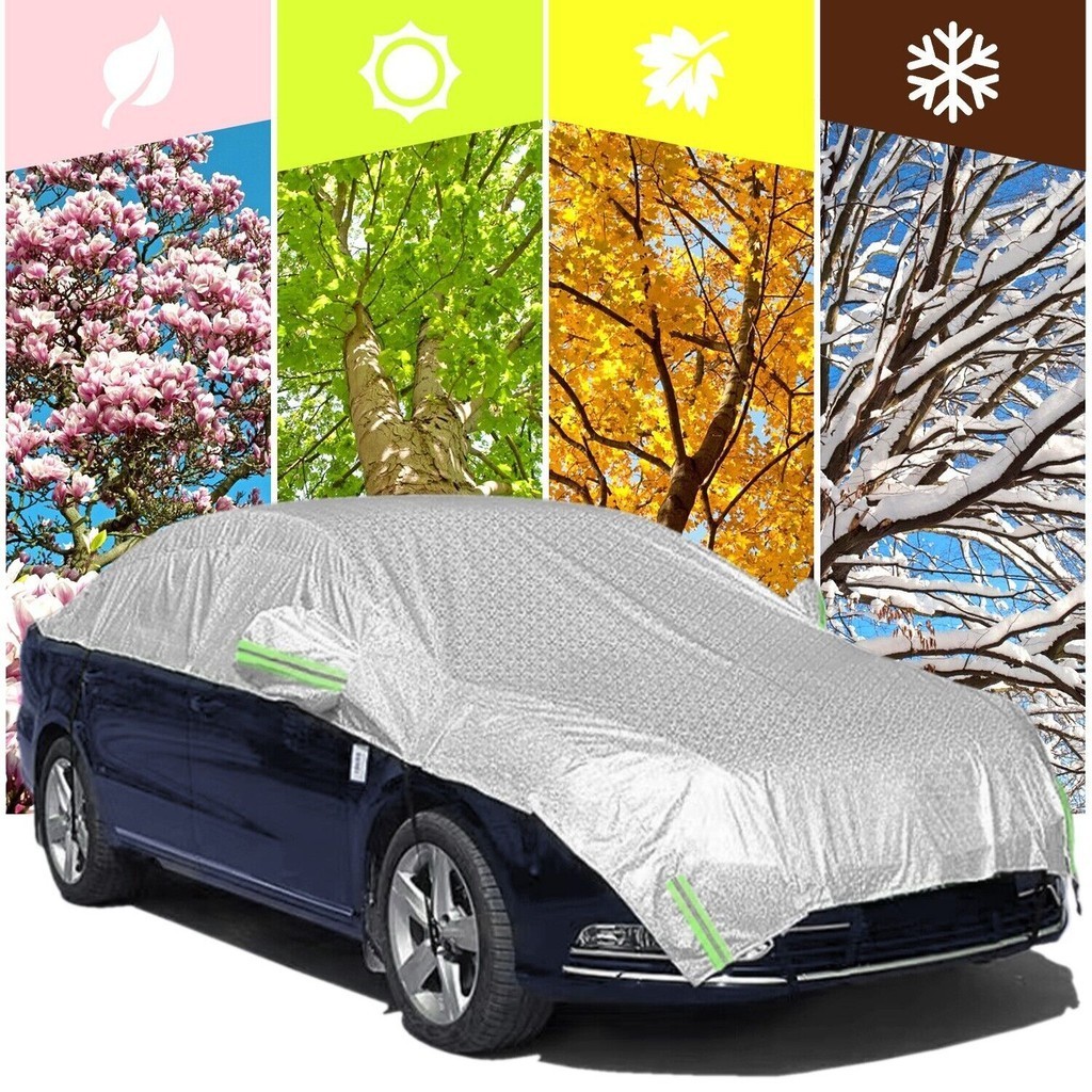 【Fast delivery】Universal Half Car Cover Outdoor Sun UV Dust Resistant ...
