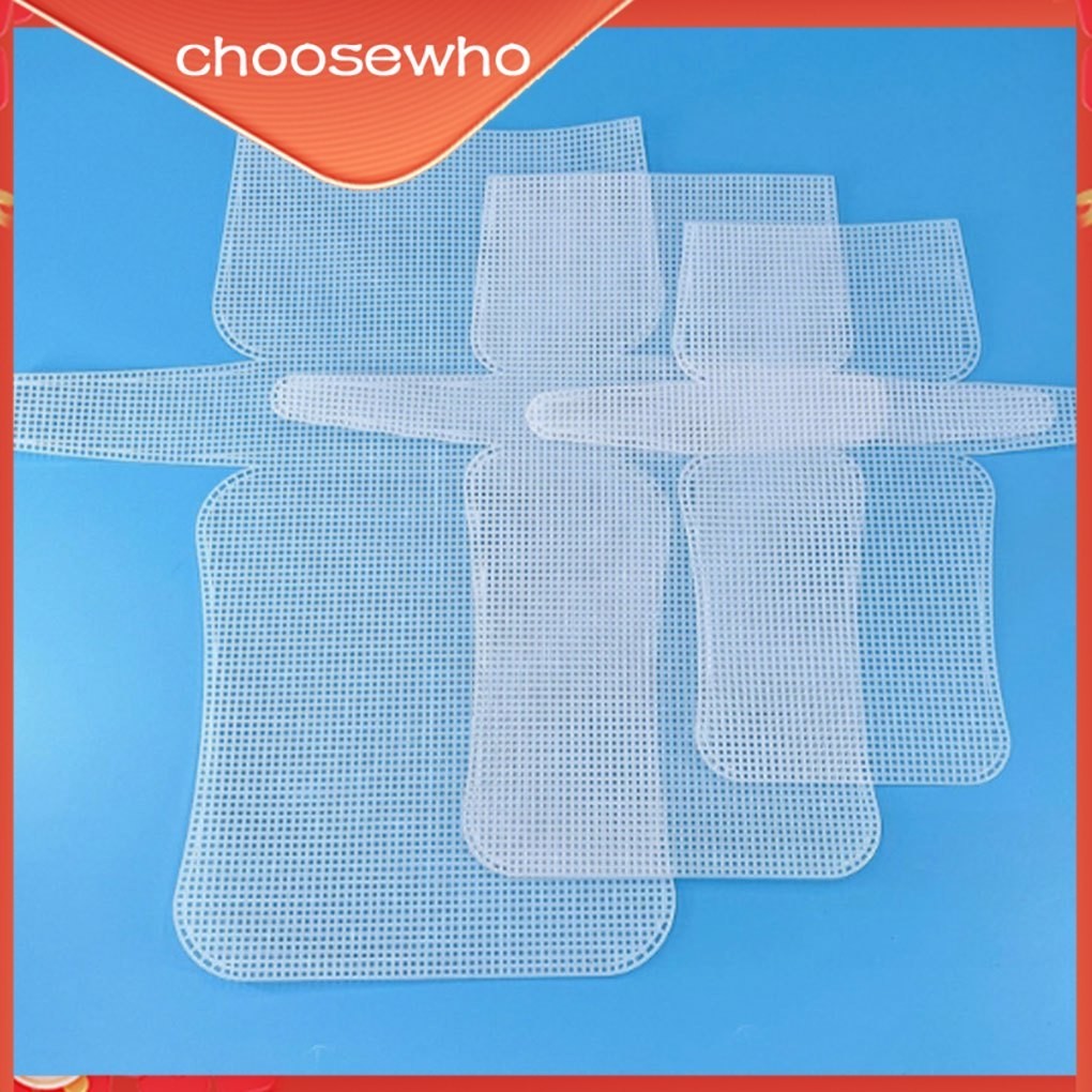 【Choo】1/2/3/5 Clear Plastic Mesh Cloth Canvas Sheets for Making Bag Rug ...