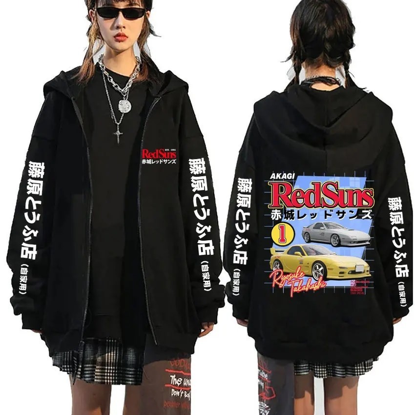 Initial D Drift Akagi Redsuns Ae86 Soft Viral Crew Fit Body Simple ...