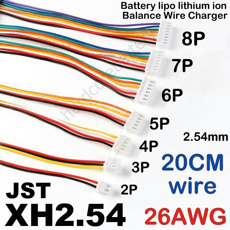 JST XH2.54 XH 2.54mm Wire Cable Connector 2 3 4 5 6 7 8 Pin RC lipo lithium battery Plug Socket ...