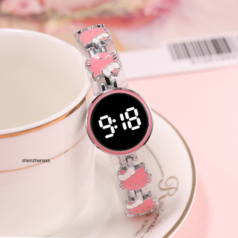 High Beauty Pink KT Cat Girl Bracelet Steel Band Cartoon Cute Children ...