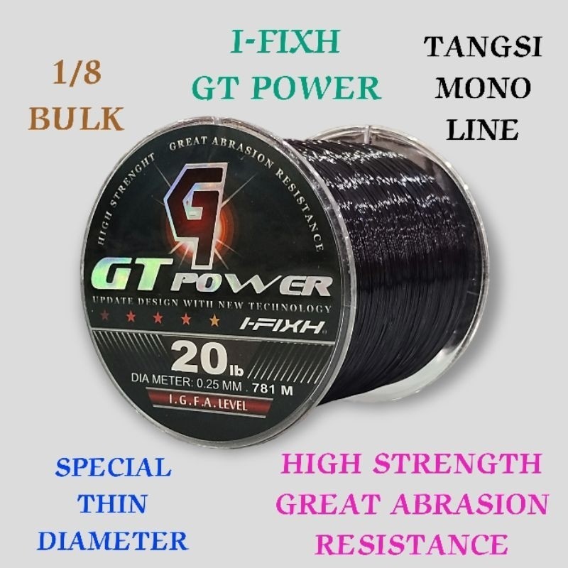 TALI TANGSI 1/8 BULK I-FIXH GT POWER SIZE #15LB #20LB #25LB #30LB #40LB ...