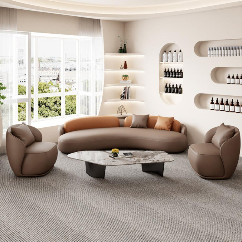 VIP lounge, reception area, reception and reception sofa, curved ...