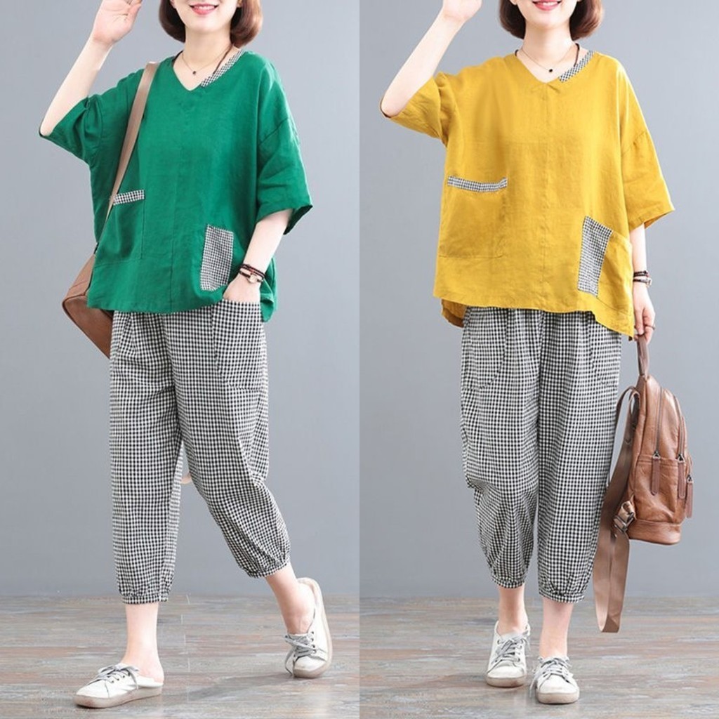 New Summer Set Women's Fashion Plus Size Women's Loose Casual Two Piece ...