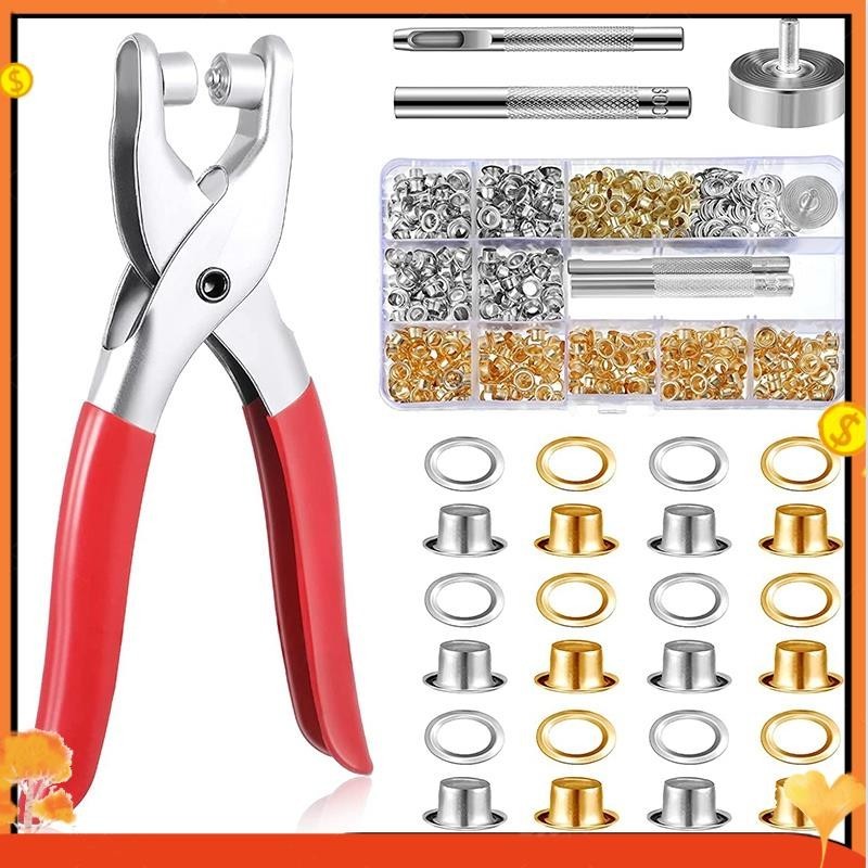 1/4 Inch Grommet Eyelet Plier Set, 400 Metal Eyelets, 3 Pcs Install ...