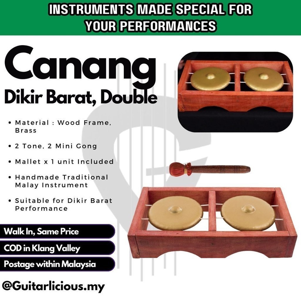 Canang Dikir Barat Double with Mallet | Shopee Malaysia