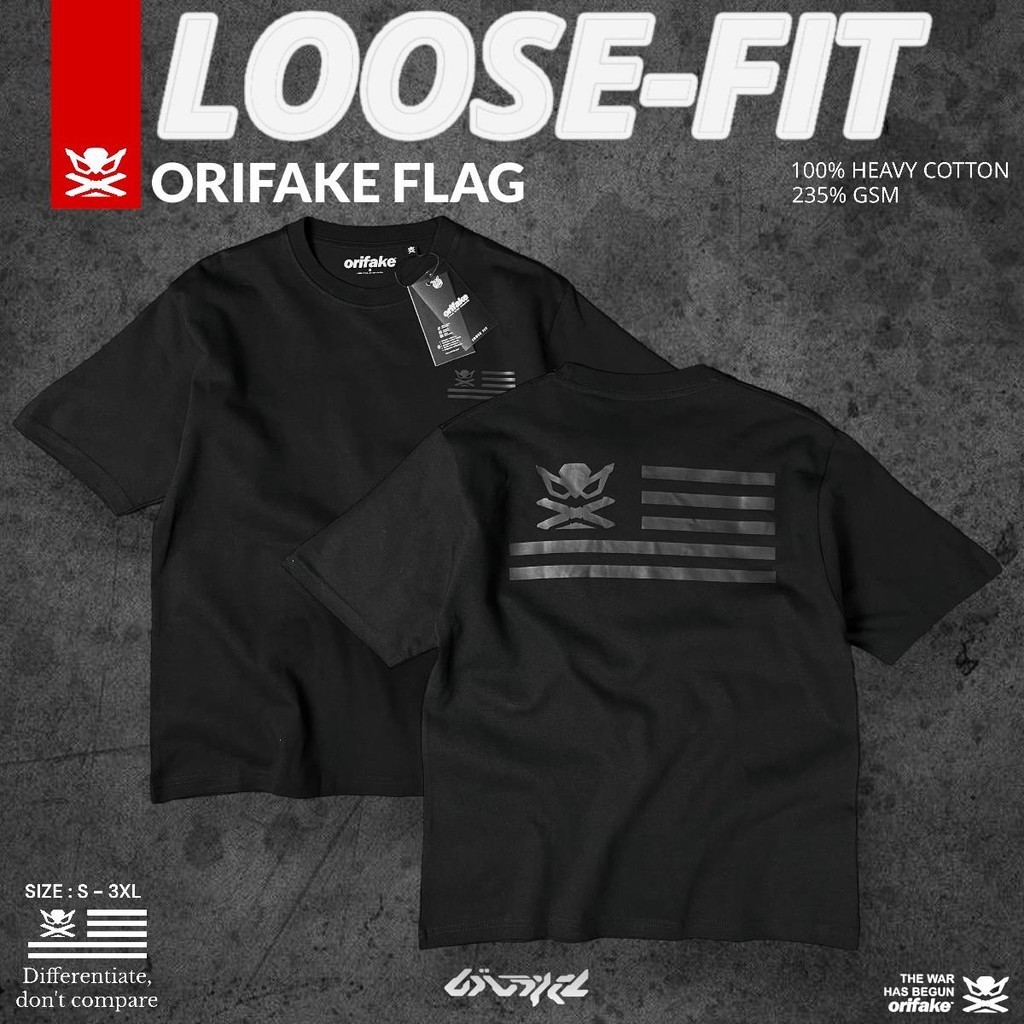 T-SHIRT LOOSE FIT ORIFAKE FLAG | Shopee Malaysia