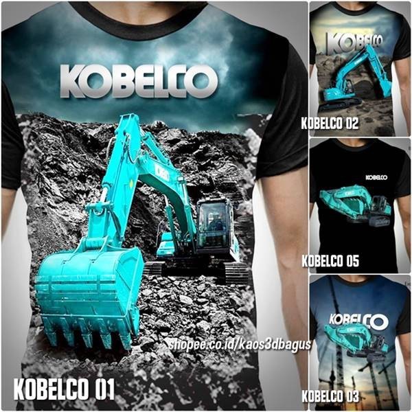 Kobelco EXCAVATOR Heavy Equipment T-Shirt Pama Adaro Mining Coal Mining ...