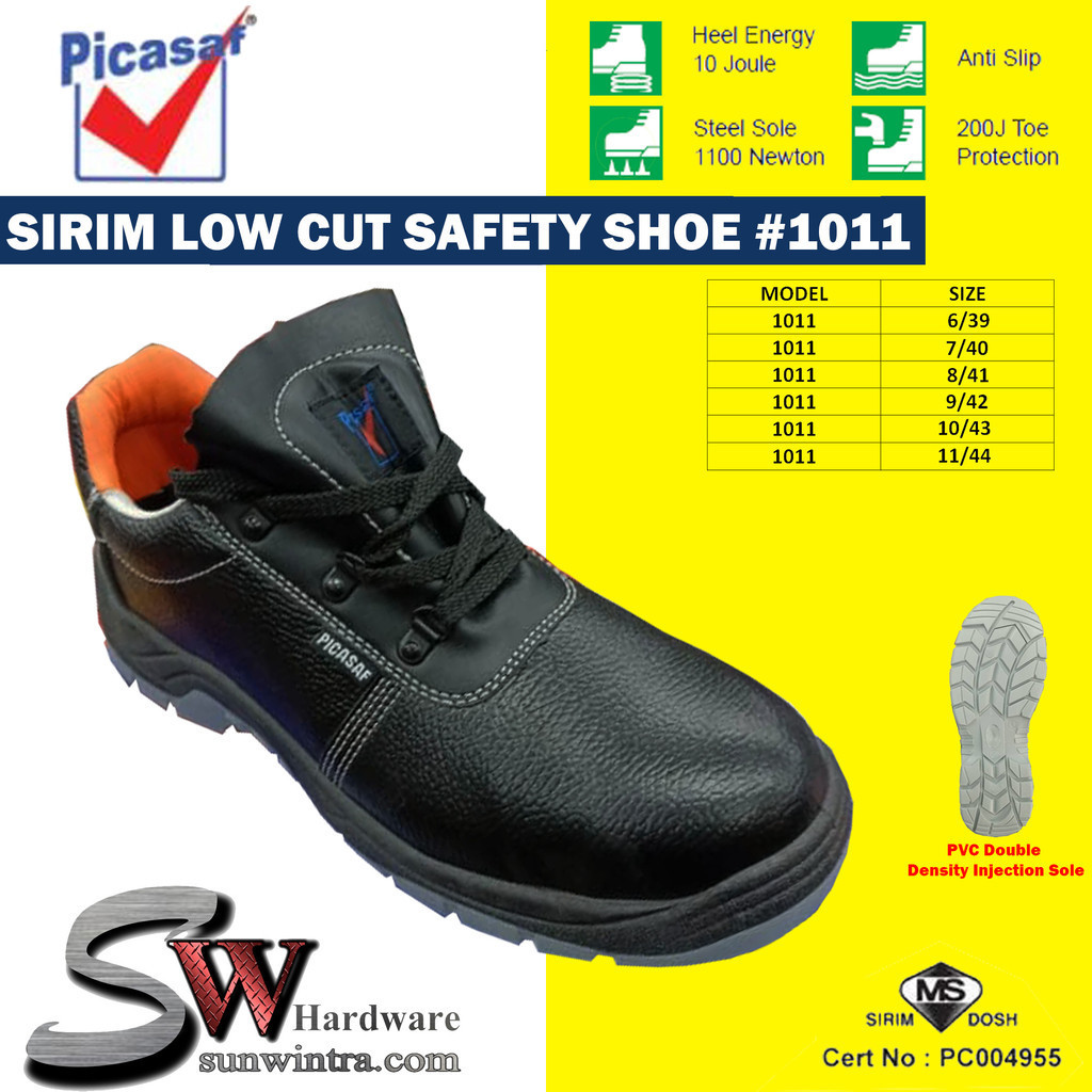 PICASAF SIRIM SAFETY SHOE # 1011(LOW CUT) / 1021(MID CUT) | Shopee Malaysia